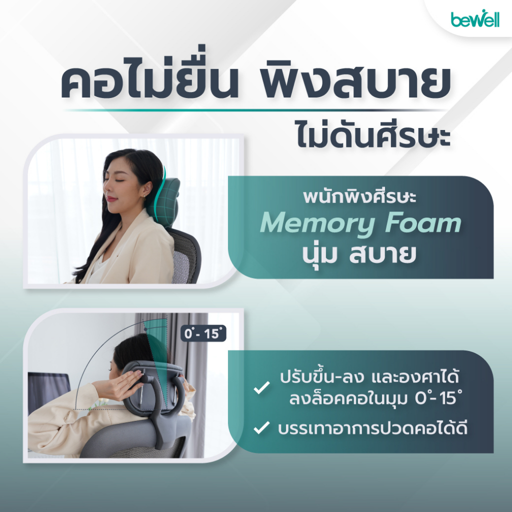 ใส่โค้ดรับเงินคืน 1000 coins Bewell ENCLOSE PLUS เก้าอี้ทำงาน เพื่อสุขภาพ รองรับการนั่งอย่าง ...