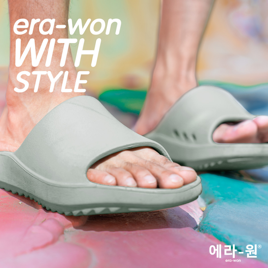era-won slides (sandals) รองเท้าแตะ สี Dragon - เขียวอ่อน - erawon ...