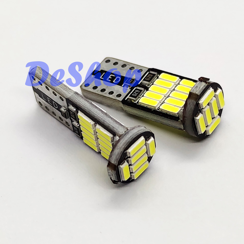 2 หลอด ไฟหรี่ LED T10 26 ชิพ SMD 4014 รุ่นใหม่ ตัวสั้น รถยนต์ ...