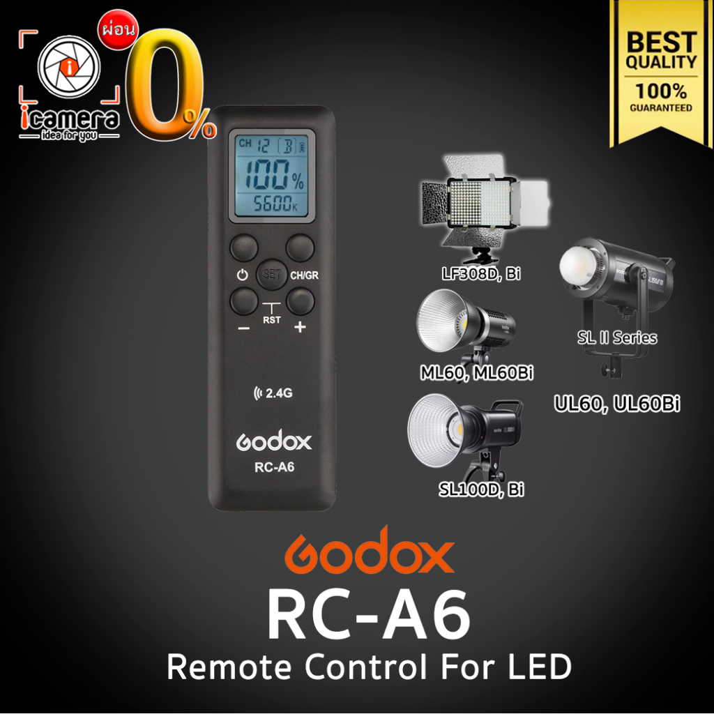 Godox Remote RC-A6 Remote Control For LF308D,Bi / ML60,Bi / UL60-Bi ...