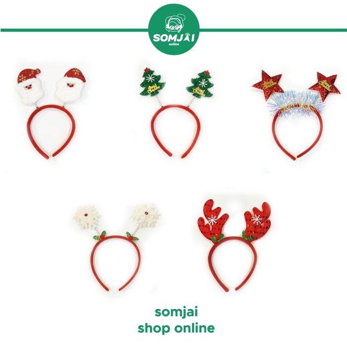 สินค้าเทศกาล Somjai Selected ที่คาดผม ลายคริสต์มาส Christmas ที่คาดผม ...