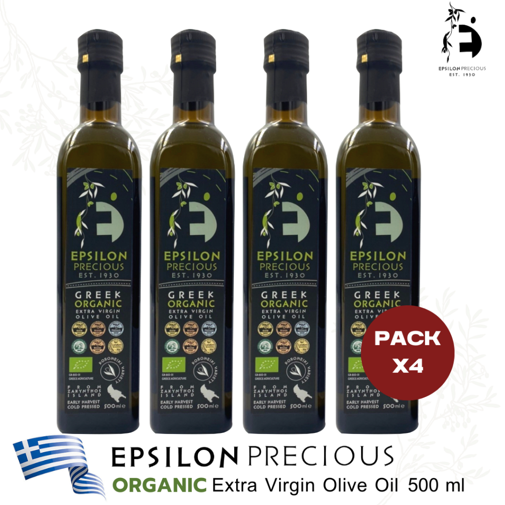 PackX2 Epsilon Precious ORGANIC Extra Virgin Olive Oil 500ml - Bottle น้ำมันมะกอกบริสุทธิ์พิเศษ ...