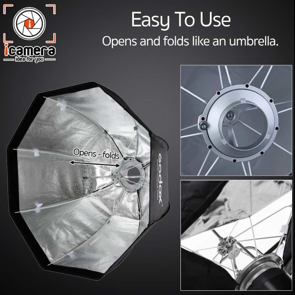 Godox Softbox SB-GUE 80 cm. With Grid - Octa Umbrella Softbox Bowen ...