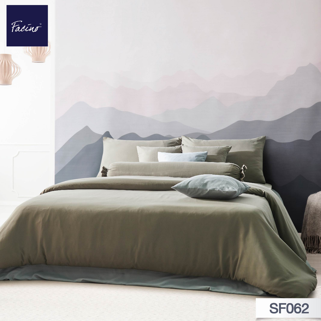 New collection Facino ชุดผ้าปูที่นอน 6 ฟุต 5 ฟุต 5 ชิ้น ผ้านวมขนาด ...