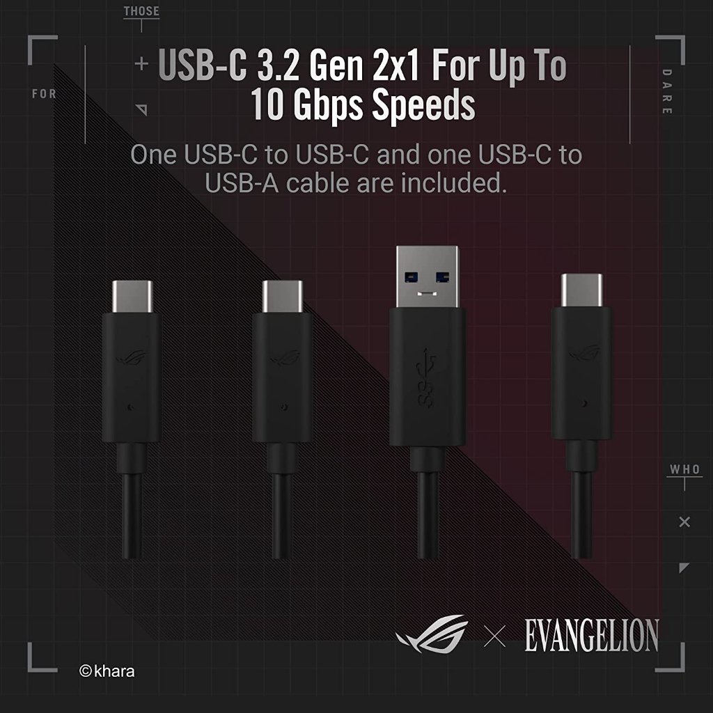 Asus ROG Strix Arion EVA Edition (ESD-S1C) Portable M.2 NVMe SSD Enclosure USB3.2 GEN2 Type-C ...