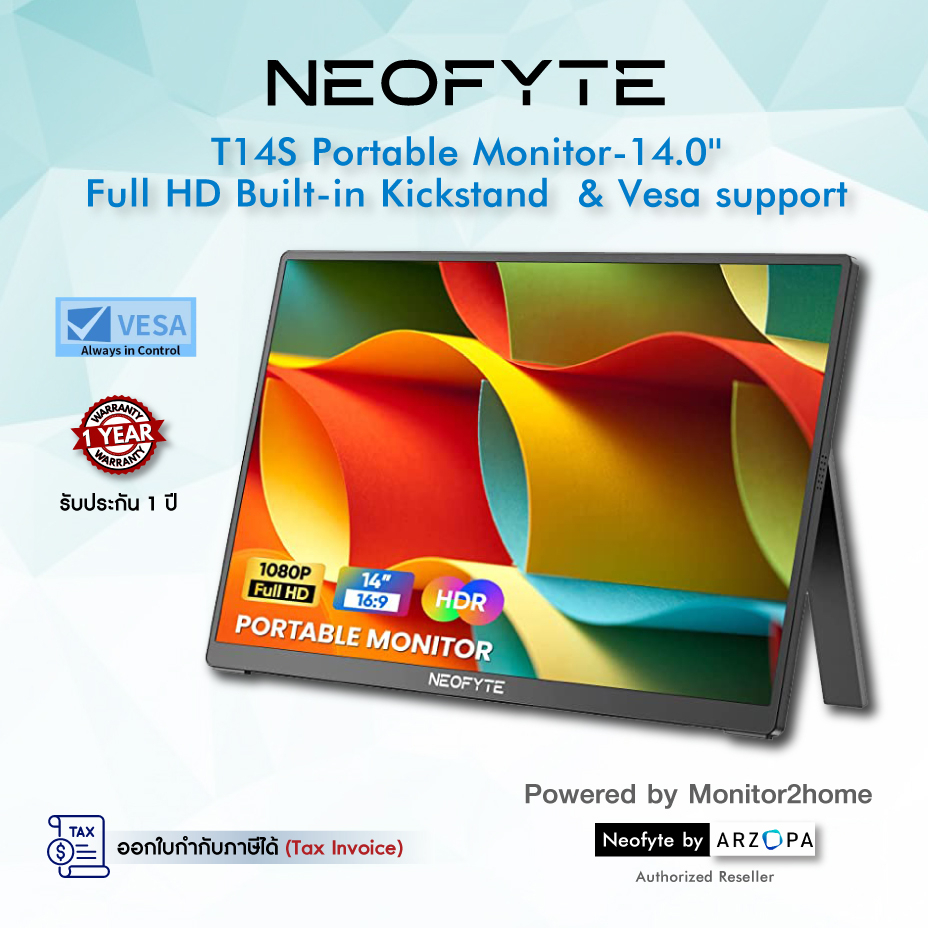 Neofyte by ARZOPA Portable Monitor - 14.0 Full HD 1080P IPS Screen USB ...