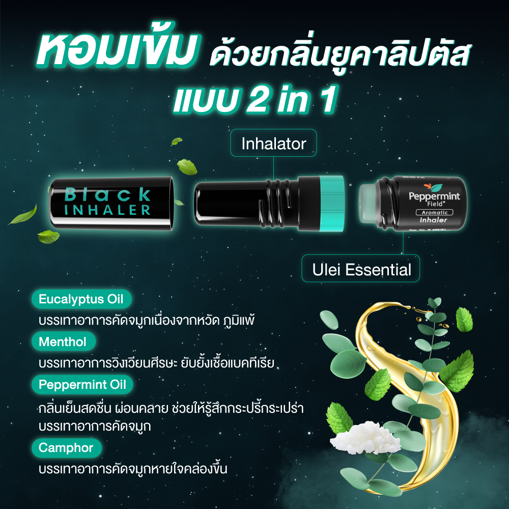 โค้ด BERJUL23 ลด 30.- Peppermint Field Black Inhaler ยาดมเป๊ปเปอร์ ...