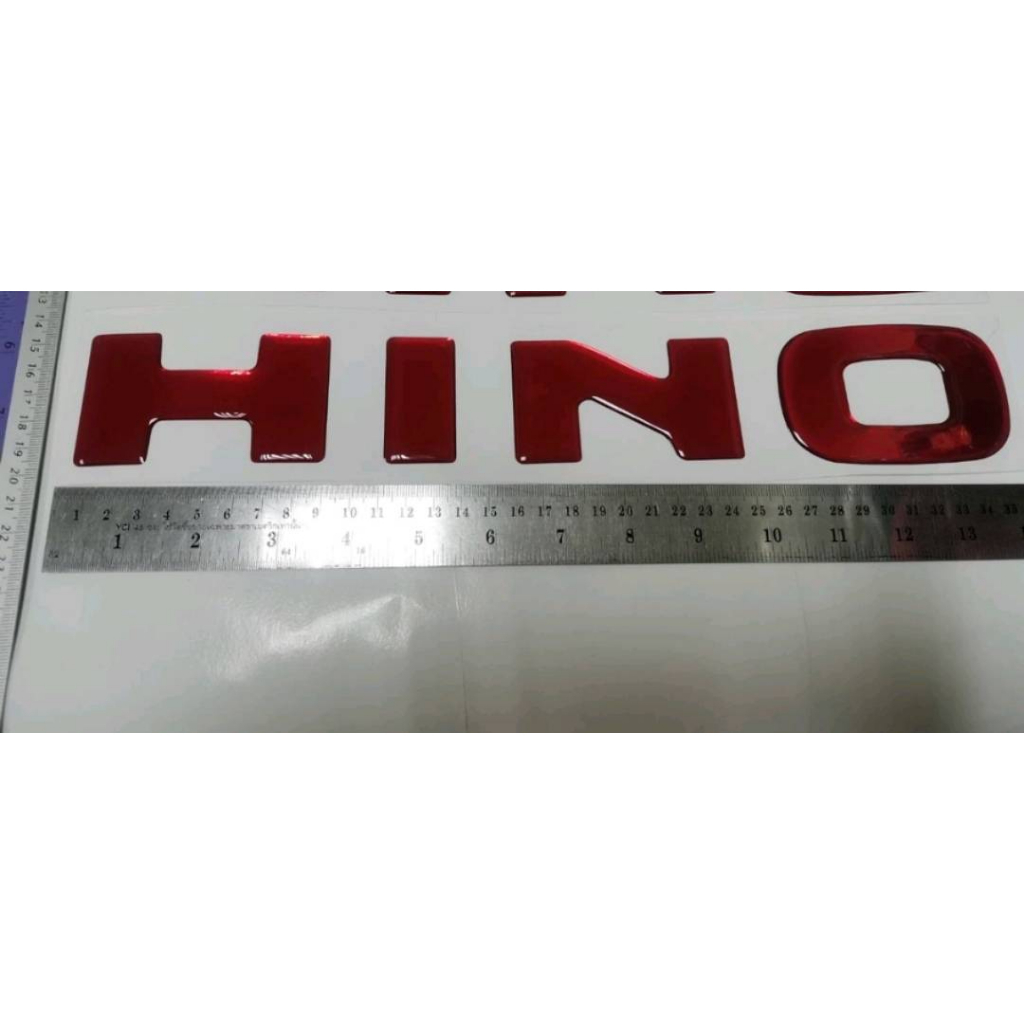 สติ๊กเกอร์แบบดั้งเดิม เทเรซิ่นนูน อย่างดี สำหรับติด รถสิบล้อ HINO คำว่า ...