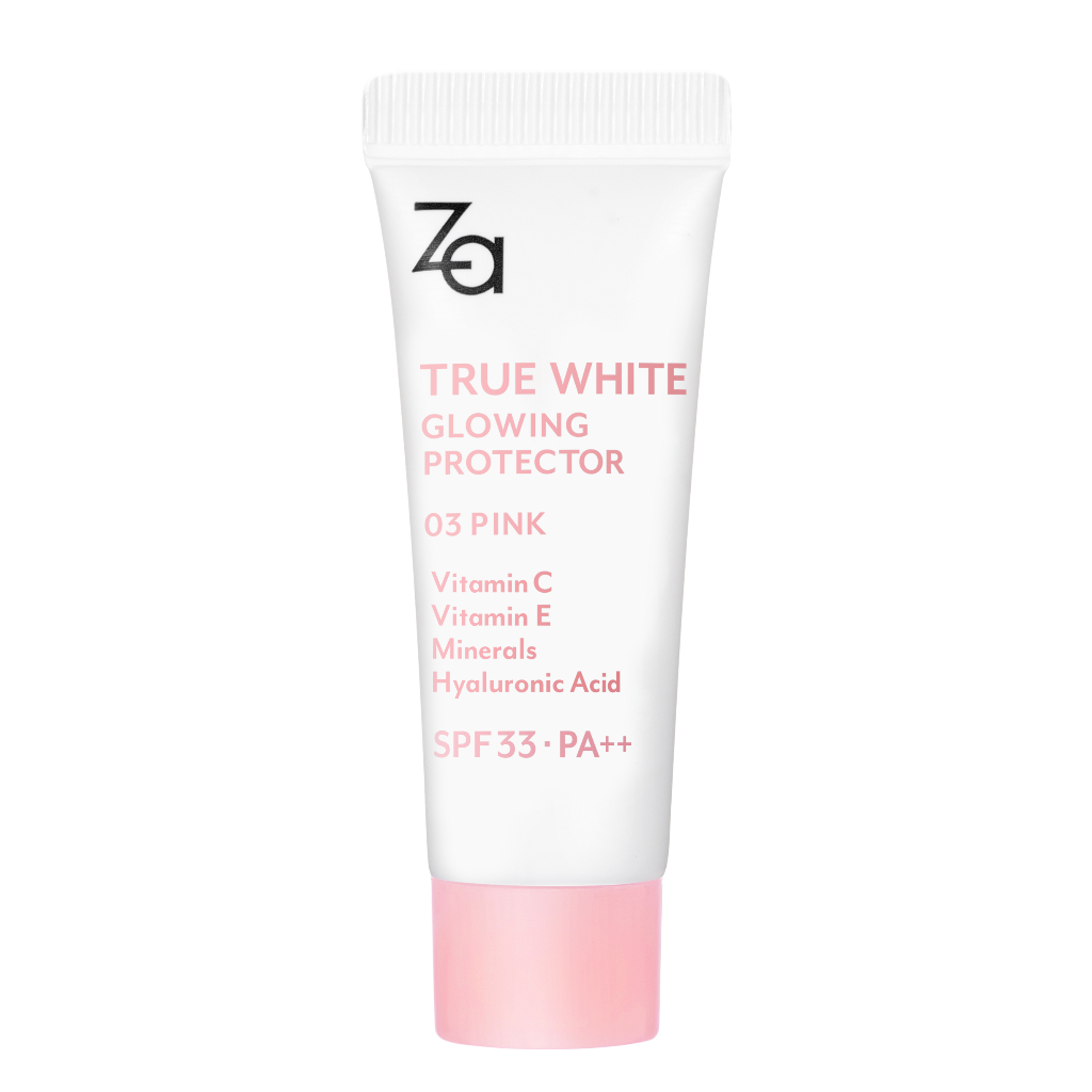 สินค้าสมนาคุณงดจำหน่าย Za True White Glowing Protector 03 Pink 5g ...