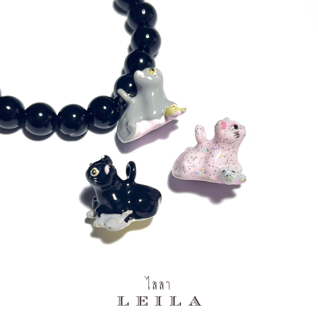 Leila Amulets เจ้าแมวตะปบทรัพย์ Baby Leila Collection (พร้อมกำไลหินฟรี ...