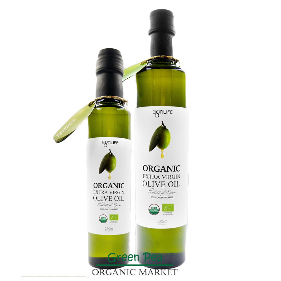 Agrilife น้ำมันมะกอก ธรรมชาติ เอ็กตร้า เวอร์จิ้น โอลีฟ ออยล์ Organic Extra Virgin Olive Oil มี 2 ...