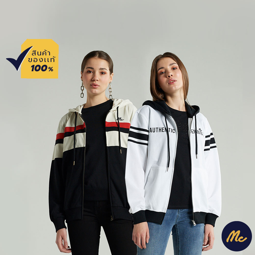 Mc JEANS เสื้อกันหนาว มีฮู้ด ผ้านุ่ม ระบายอากาศได้ดี เสื้อ ฮู้ด mc มี ...