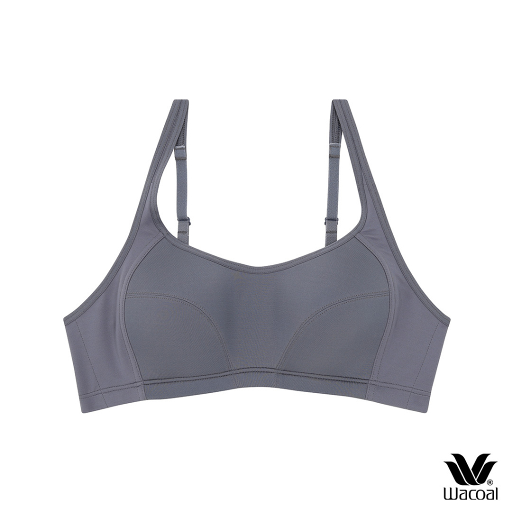 Wacoal Surprise Bra บราเก็บกระชับ รูปแบบไร้โครง รุ่น WB9B52 สีเทาเข้ม ...
