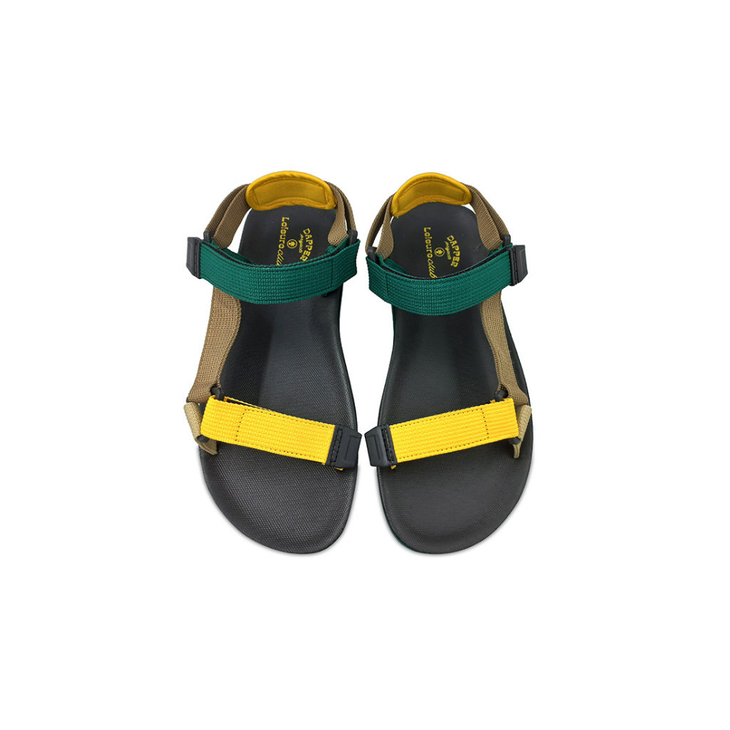 DAPPER x LEISURE PROJECTS รองเท้าแตะรัดส้น Colorblock Slingback สีเหลือง (HSKY11654SB) - dapper ...