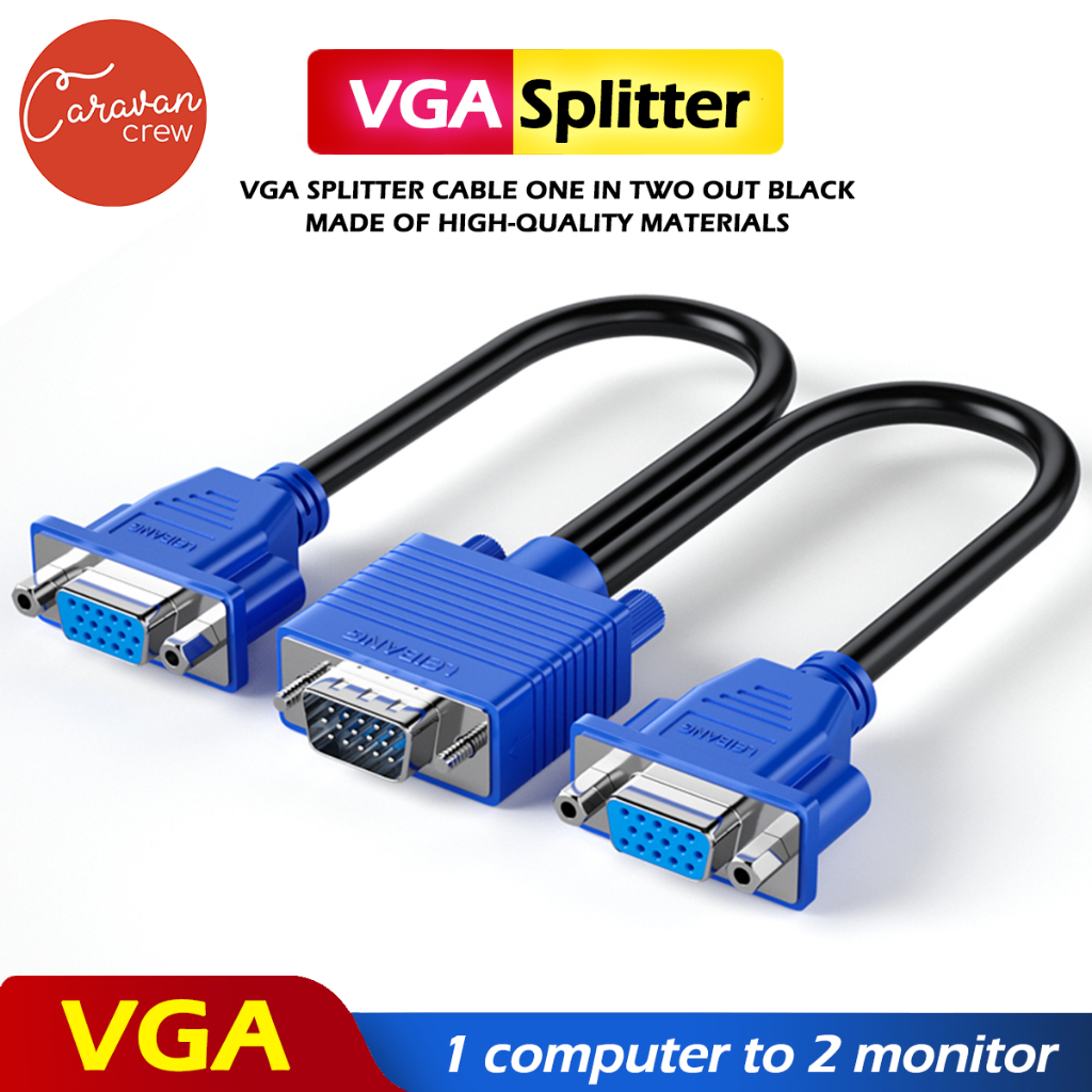 Caravan Crew สาย y vga Splitter cable 1ออก2 Blue - caravancrew - ThaiPick