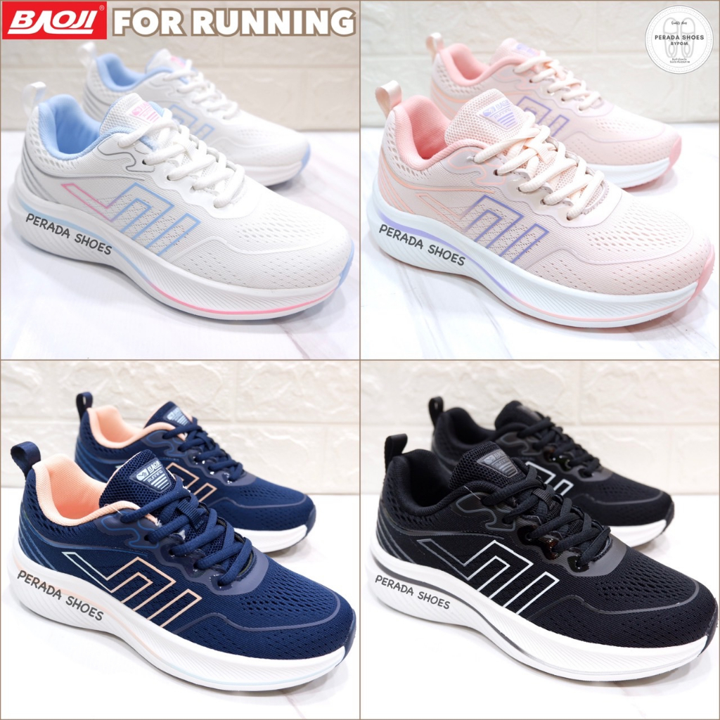 Baoji FOR Running แท้ รองเท้าผ้าใบ รองเท้าวิ่ง พื้นสูง 4 เซน รองเท้า ...