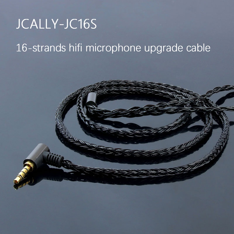 JCALLY JC16 JC16S สายอัพเกรด สายถัก 16 core ขั้ว 2pin ขั้ว mmcx 3.5 มิล ...