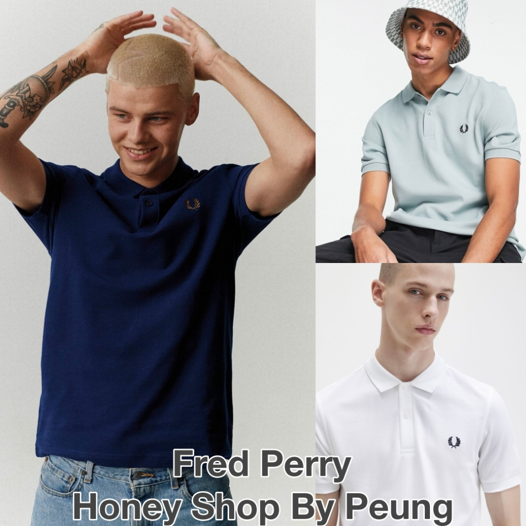 ของแท้ พร้อมส่งในไทย M6000 Plain Fred Perry shirt Col French Navy ...