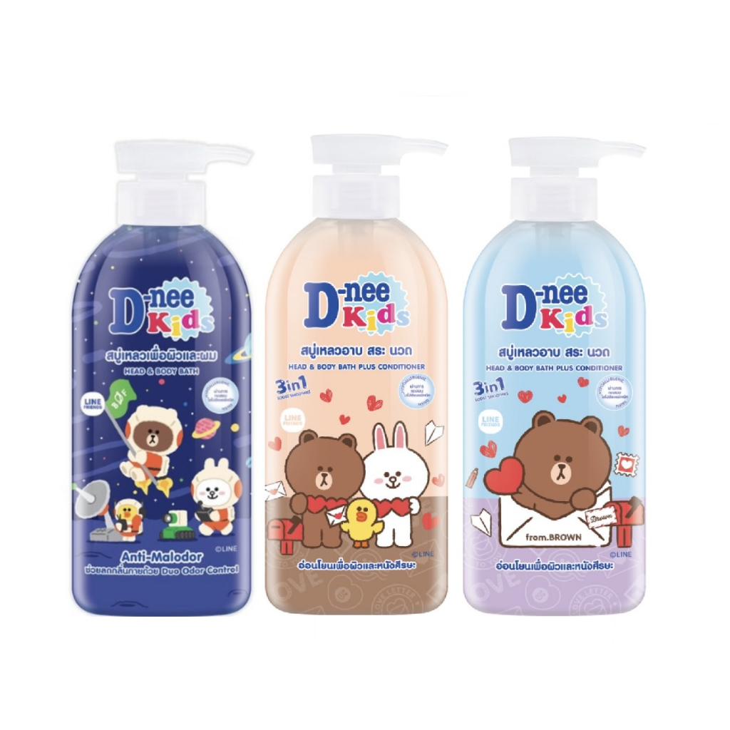 D-nee kids ดีนี่ คิดส์ สบู่เหลวเพื่อผิวและผม อาบ สระ นวด 3 in 1 ขนาด ...