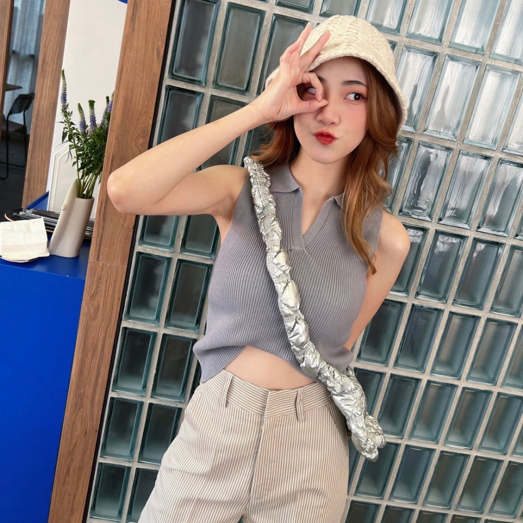 Bemingtop449 Buns Knitting Top (24 สี) - beming.bkk - ThaiPick