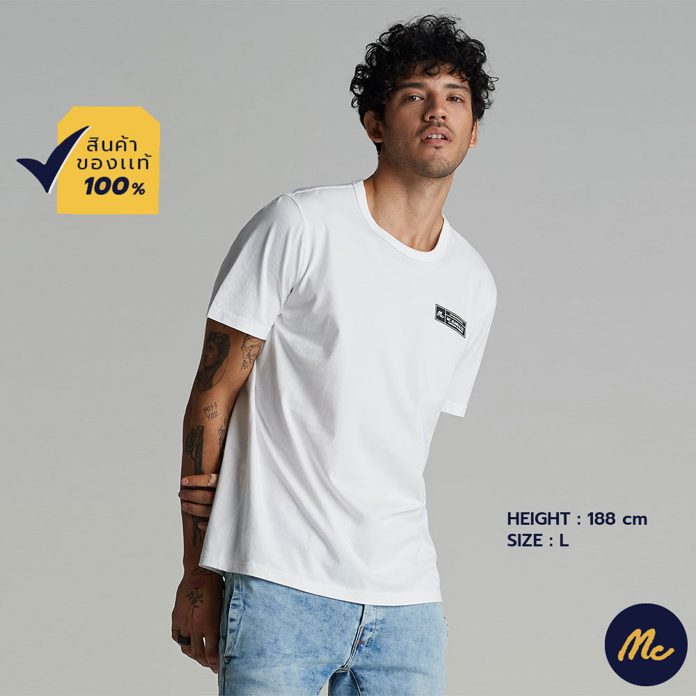 Mc JEANS เสื้อยืด Mc Basic เสื้อยืด แม็ค แท้ เสื้อแขนสั้น เสื้อคอกลม ผ้านุ่ม มีให้เลือก 4 สี ใส่ ...