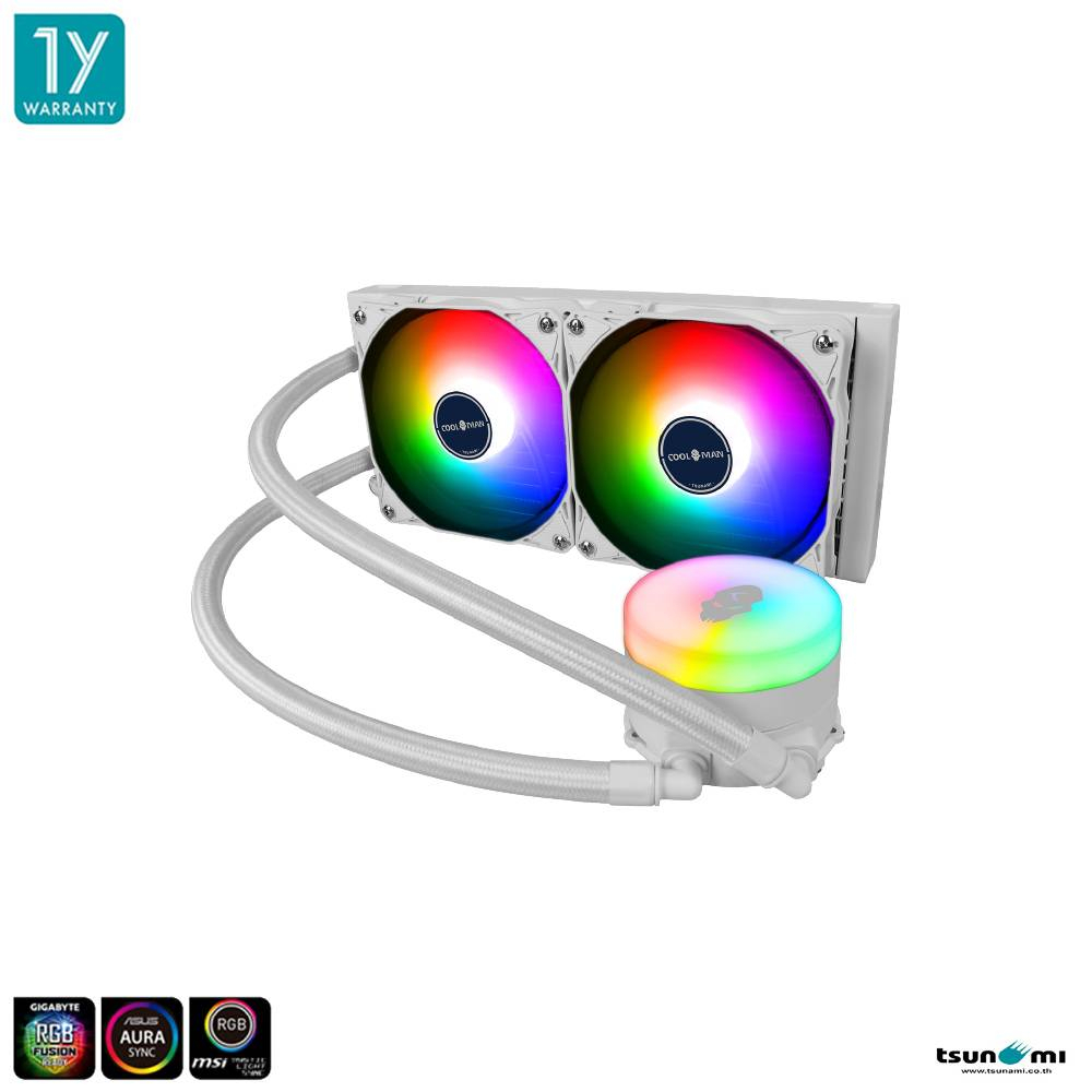Tsunami Coolman CLA-240 WW TDP 250W ARGB Multi-Platform CPU Lquid ...