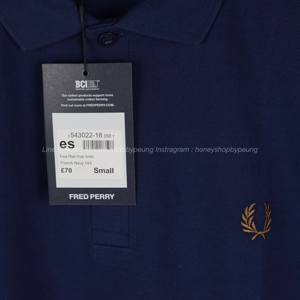 ของแท้ พร้อมส่งในไทย M6000 Plain Fred Perry shirt Col French Navy ...
