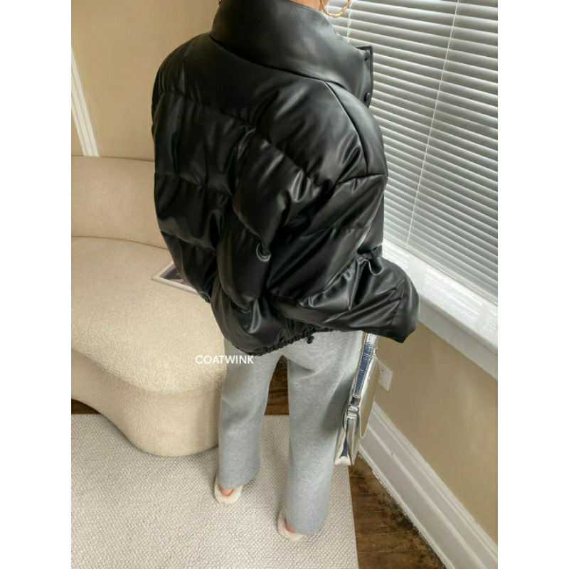 ANNA LEATHER BOMBER JACKET - coatwink - ThaiPick