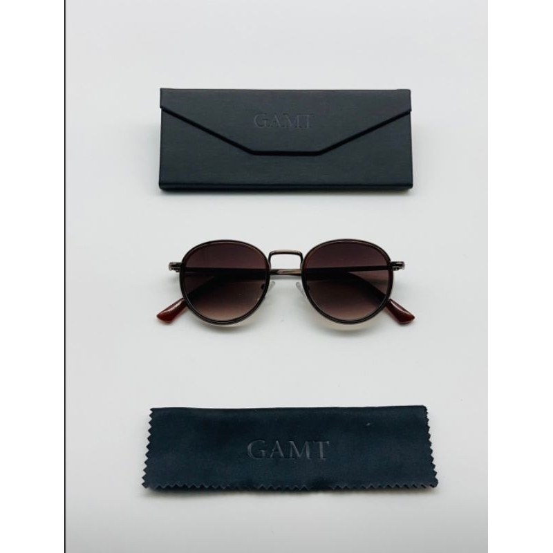 แว่นกันแดด GAMT ขนาด54MM. ทรงกลมสีชา GAMT Circle Brown Color Fashion ...