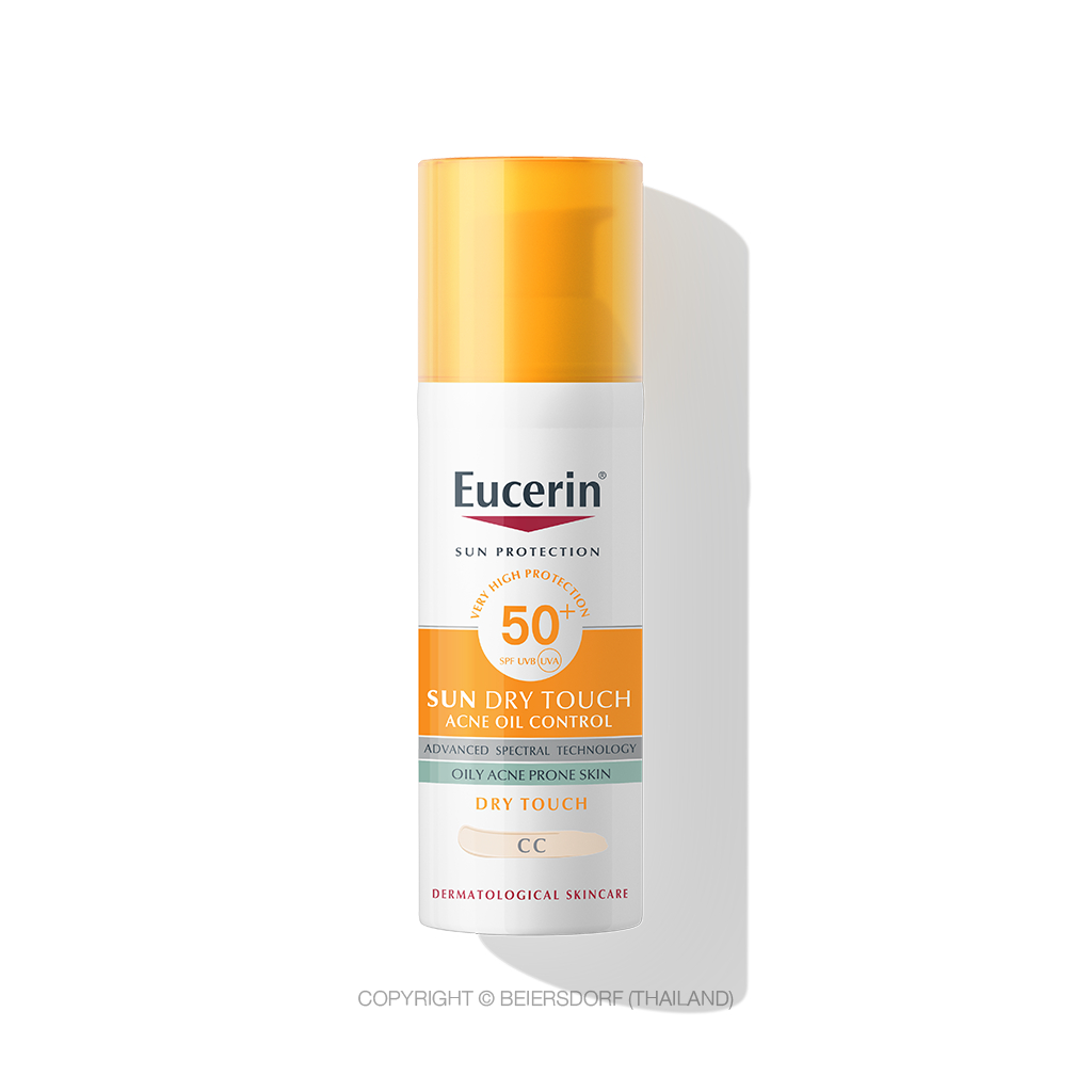 Eucerin SUN DRY TOUCH CC ACNE OIL CONTROL SPF 50+ PA++++ (ยูเซอริน ครีม ...
