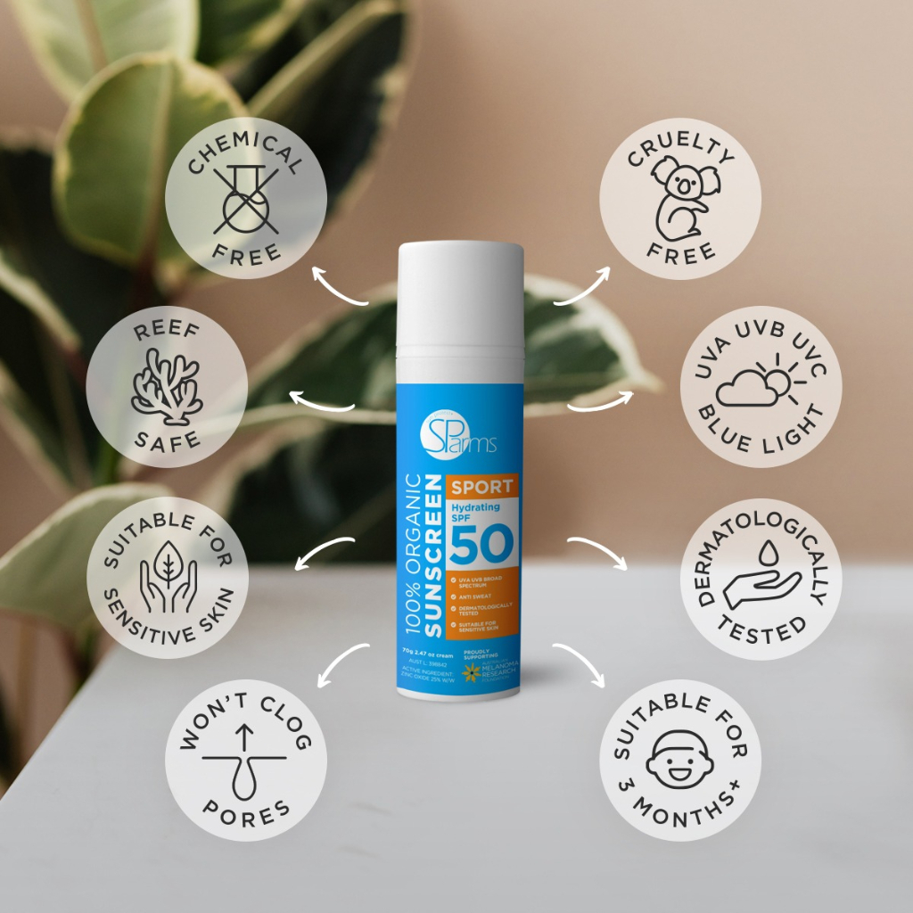 SParms 100 Organic Sun Screen Sport - sparmsth - ThaiPick