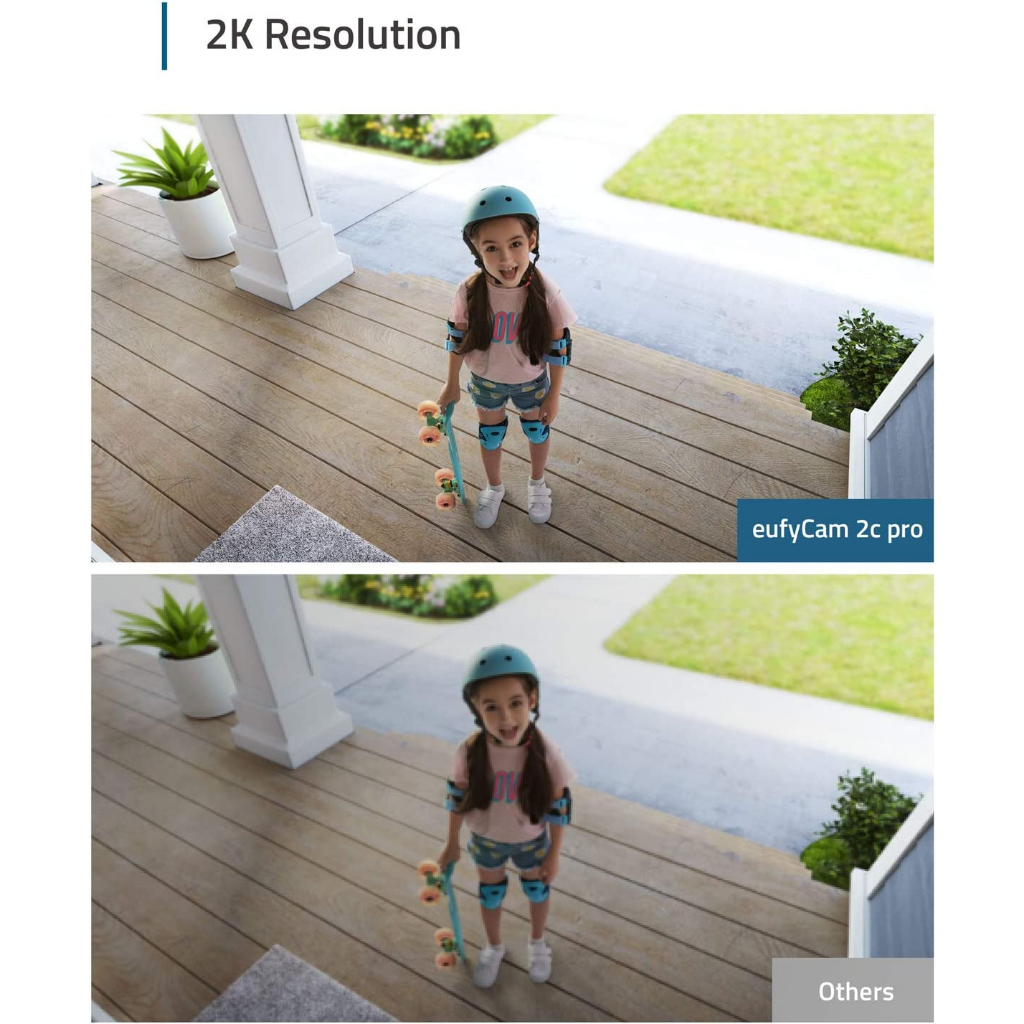EufyCam 2C Pro (2-Cam Kit) กล้องวงจรปิดไร้สาย คมชัด 2K เมม 16GB eMMc ...