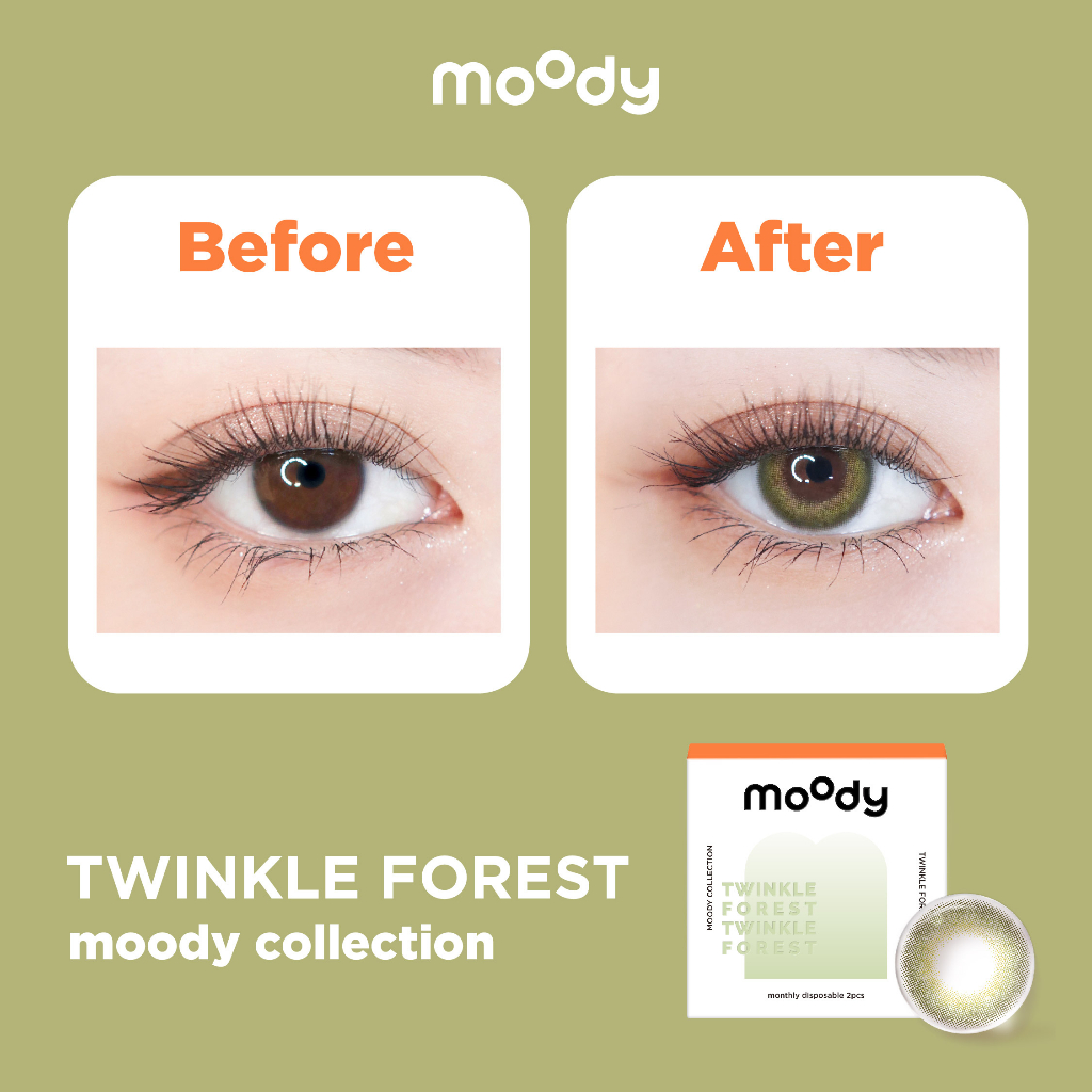 moody Twinkle Forest (Olive-Green) มูดี้ คอนแทคเลนส์ รายเดือน - moodylenses_thailand - ThaiPick