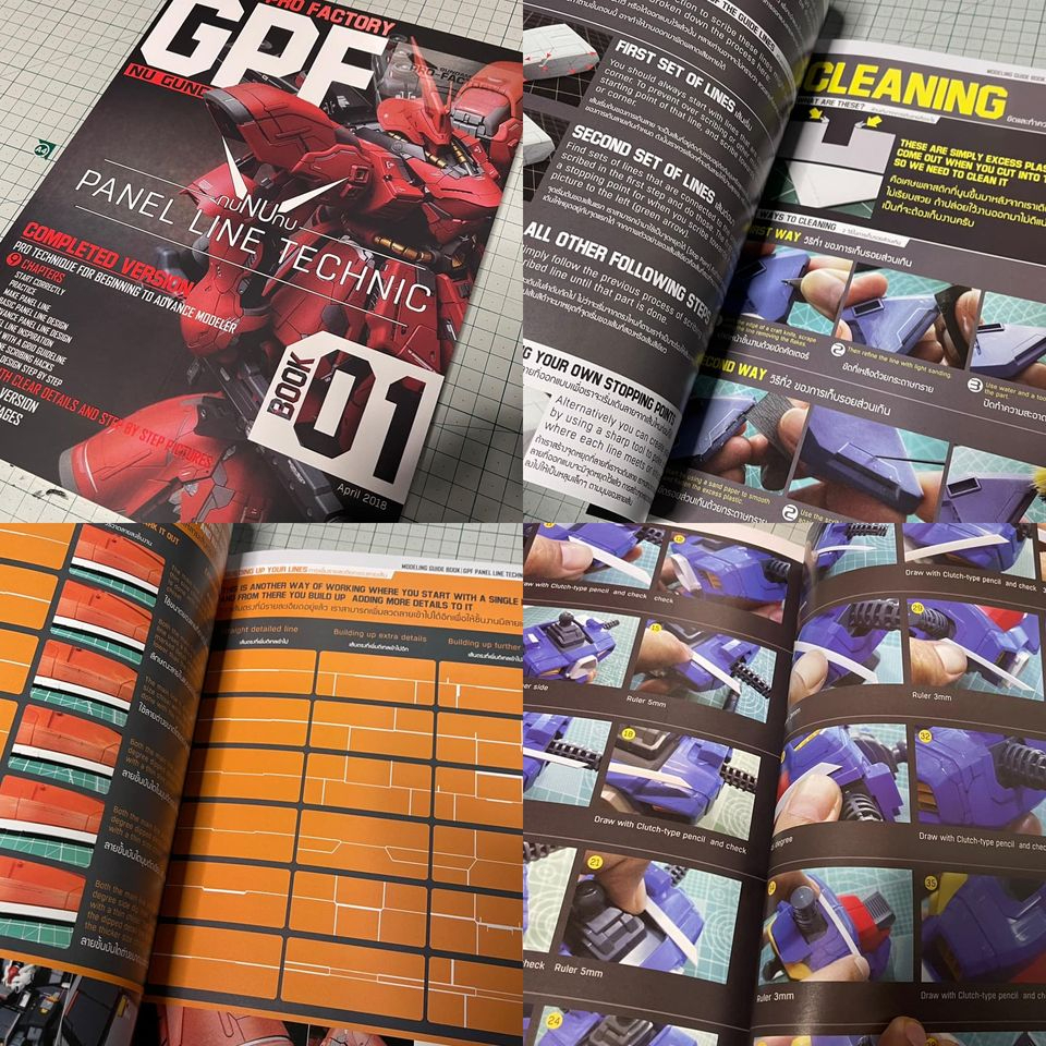 PANEL LINE TECHNIC หนังสือสอนเดินลาย ของคุณ NU GUNDAM PRO FACTORY ภาษา ...