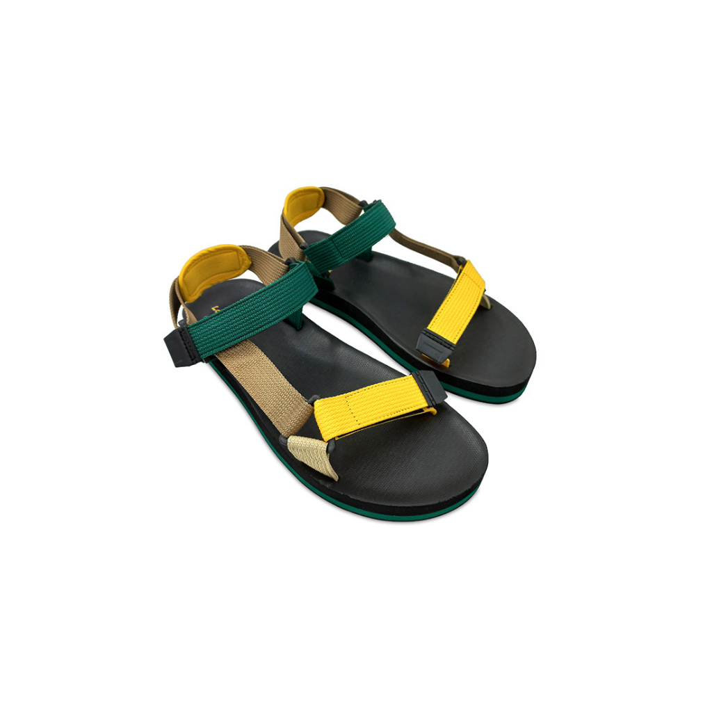 DAPPER x LEISURE PROJECTS รองเท้าแตะรัดส้น Colorblock Slingback สีเหลือง (HSKY11654SB) - dapper ...