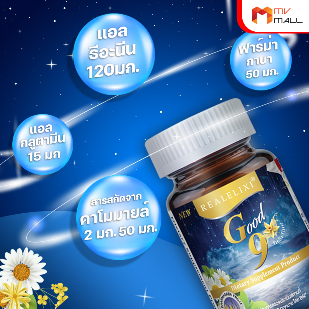 3 กระปุก Real Elixir Good 9 เรียล อิลิคเซอร์ กู๊ด 9 อาหารเสริมบำรุงประสาทและสมอง อาหารเสริมช่วย ...