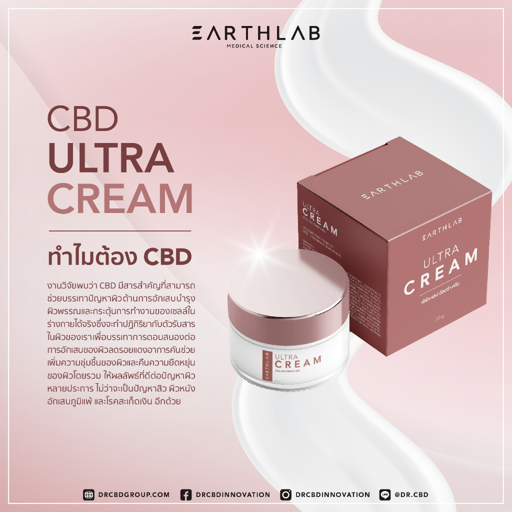 Earth Lab CBD ULTRA CREAM l ครีมบำรุงผิวหน้า ล็อคความชุ่มชื้น ผิว ...