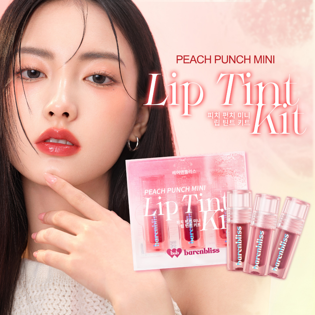 barenbliss Peach Punch Mini Lip Tint Kit 1.5ml x3 แบร์แอนด์บลิซ พีช ...