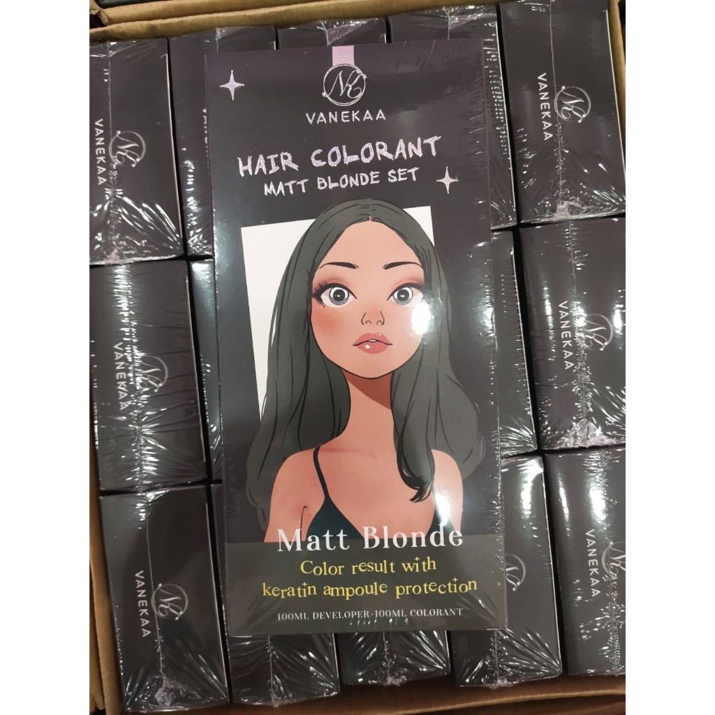สีผม วานีก้า Vanekaa Hair Colorant Matt Blonde Set - lottashop - ThaiPick