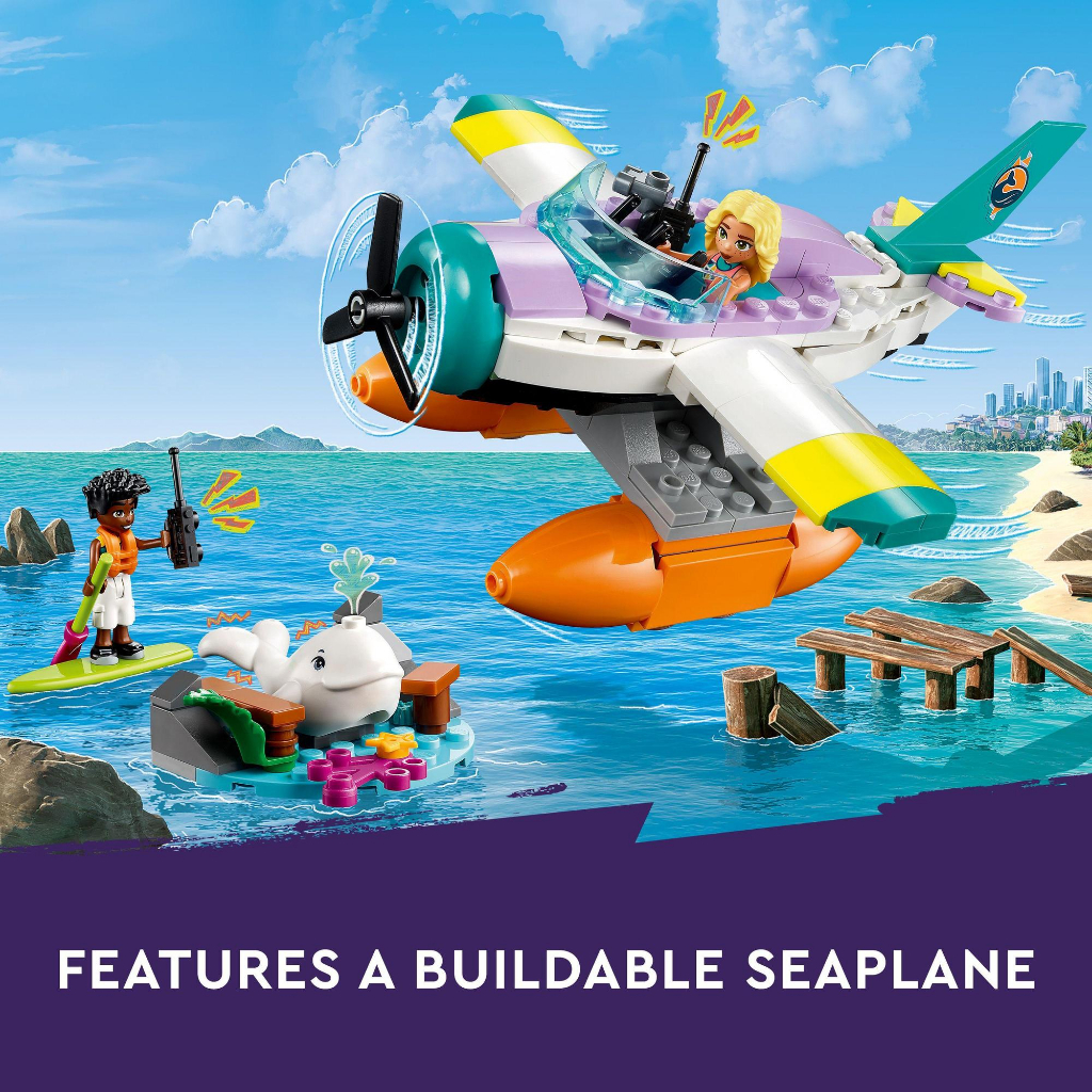 LEGO Friends 41752 Sea Rescue Plane Building Toy Set (203 Pieces ...
