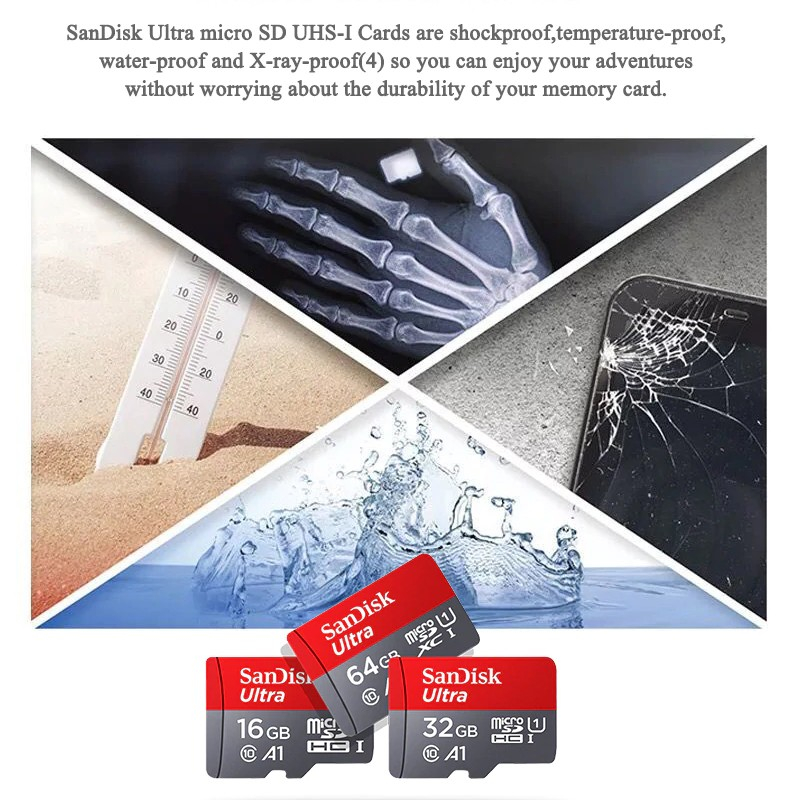 Sandisk micro sd card tablet เมมโมรี่การ์ด โทรศัพท์ sdการ์ด แท้ 512GB 256GB 128GB 32GB 64GB ...