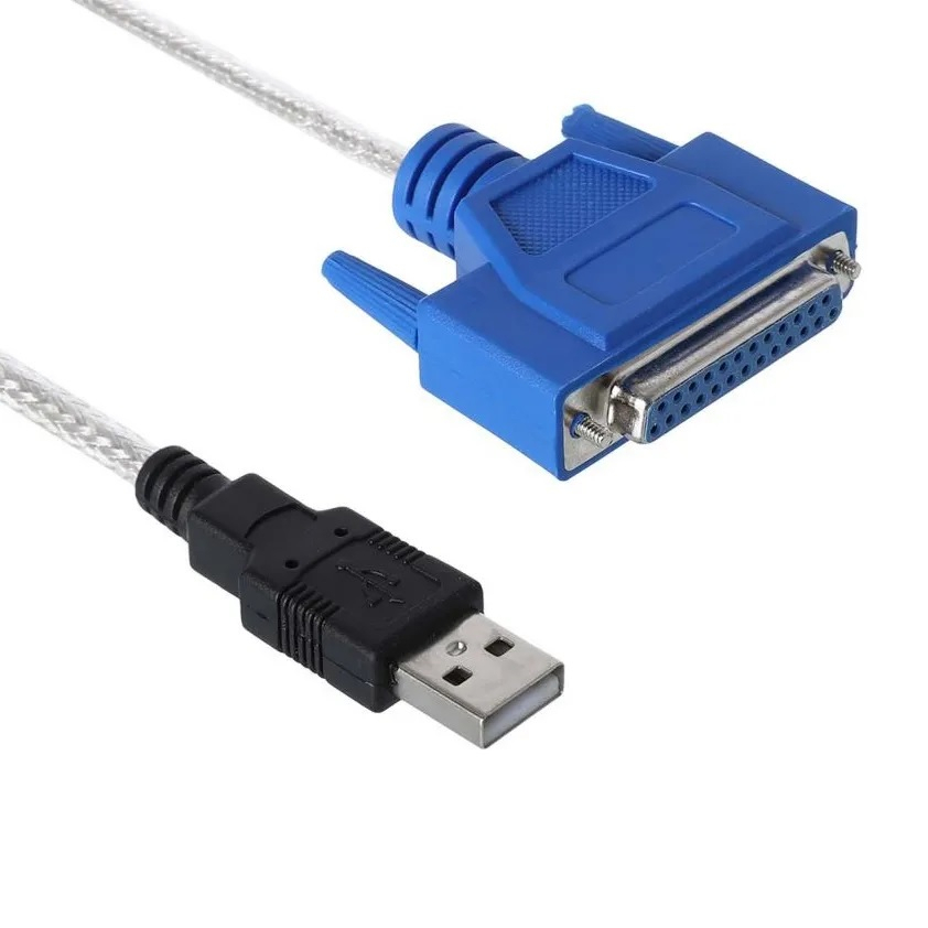 สายแปลง USB to Printer DB25 25-Pin Parallel Port Cable Adapter ( 150cm USB To 25Pin DB25 Female ...