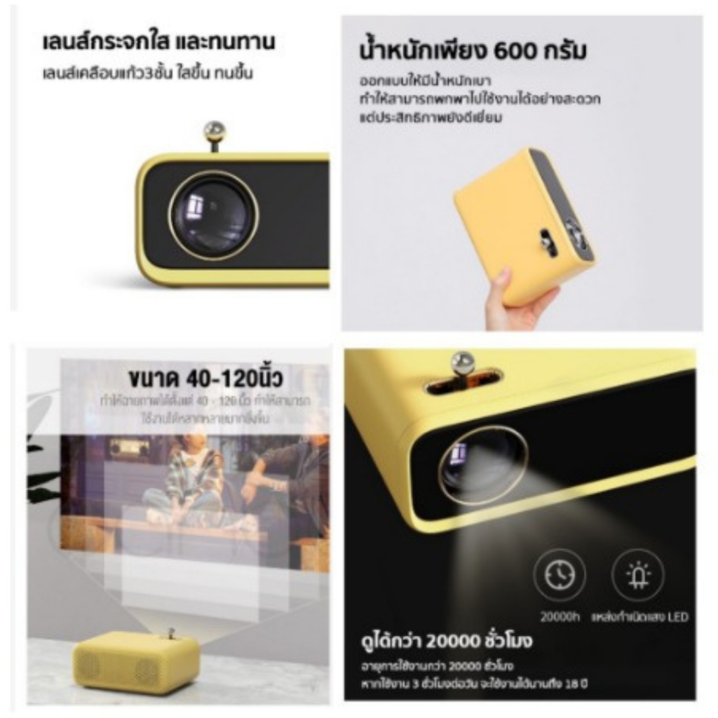 Wanbo X1 Pro X1 Mini 1080P HD Projector โปรเจคเตอร์ มินิโปรเจคเตอร์ ...