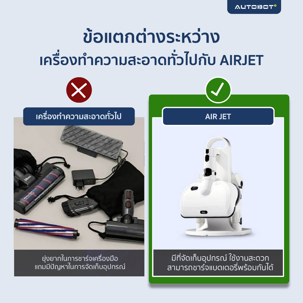 AUTOBOT Air Jet เครื่องดูดฝุ่นไร้สาย All in one ฟังชั่นครบจบที่สุด ...