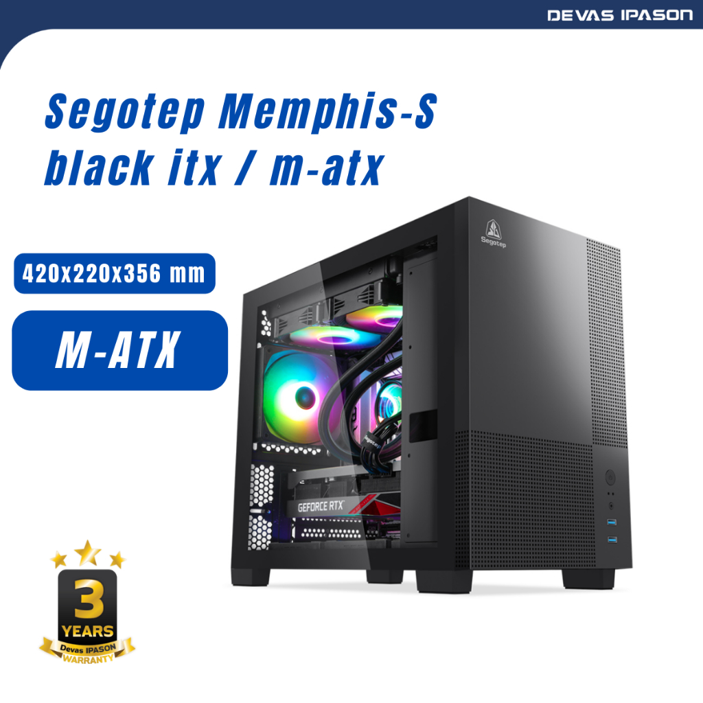 SEGOTEP CPU AIR COOLER (ระบบระบายความร้อนด้วยอากาศ) FROZEN TOWER T6 (BLACK) รับประกัน 3 ปี โดย ...