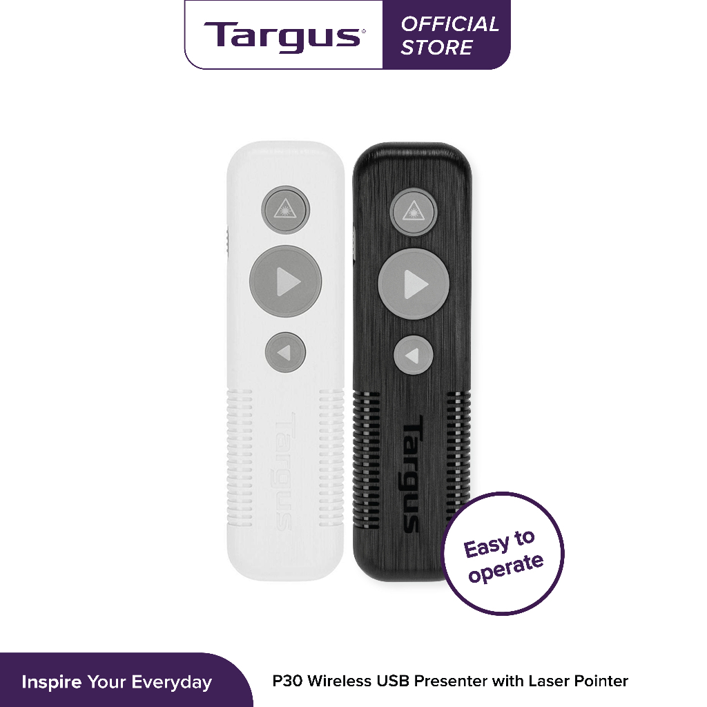 พรีเซนเตอร์ไร้สาย Targus P30 Wireless Presenter สีดำ AMP30GL - targus ...