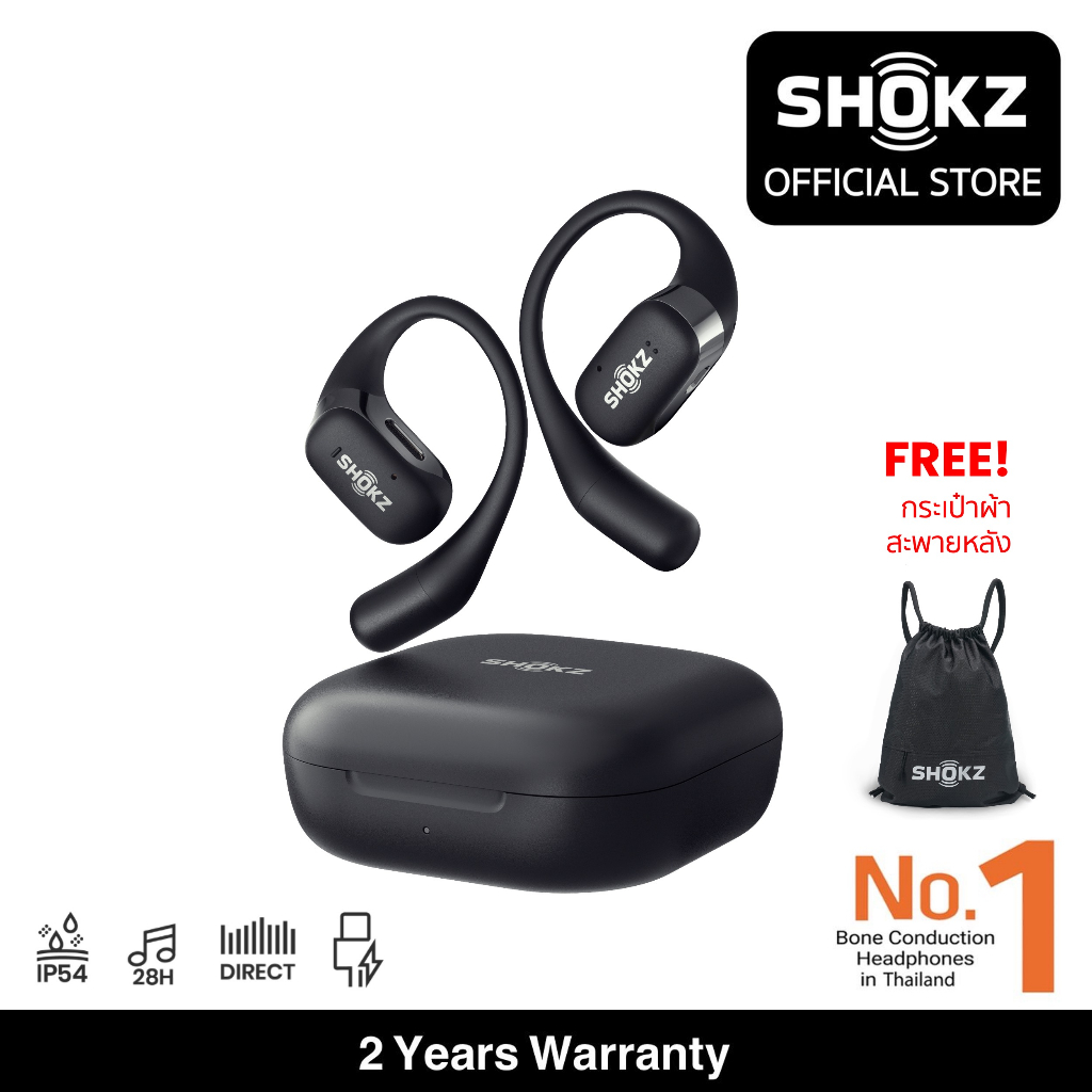 Shokz OpenFit หูฟังออกกำลังกาย บางเบา ใส่สบาย - shokz_official_store ...