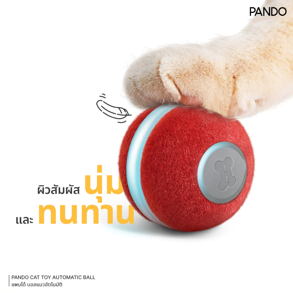 PANDO Cat Toy Automatic Ball แพนโด้ บอลแมวอัตโนมัติ - pando.official ...