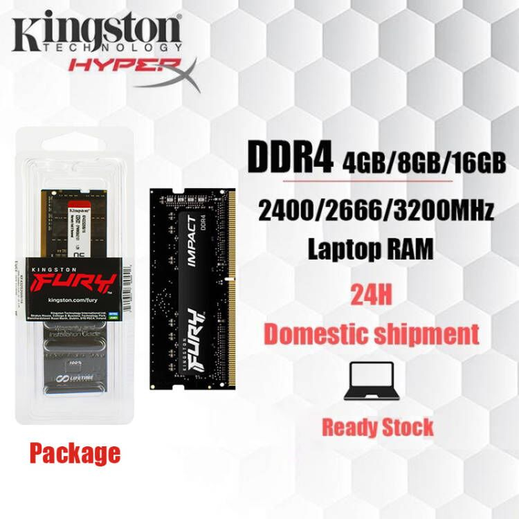 สินค้าเฉพาะจุดKingston Hyperx 4GB8GB16GB Laptop RAM DDR4 240026663200MHZ SODIMM For notebook ...