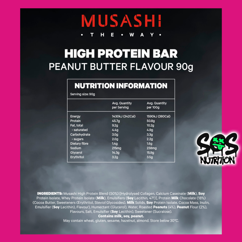 MUSASHI HIGH PROTEIN BAR 45g - sos.nutrition - ThaiPick